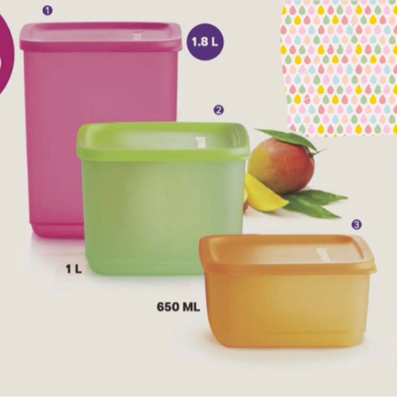 Tupperware | Kitchen | Tupperware Refri Modular Container Set Of 3 ...